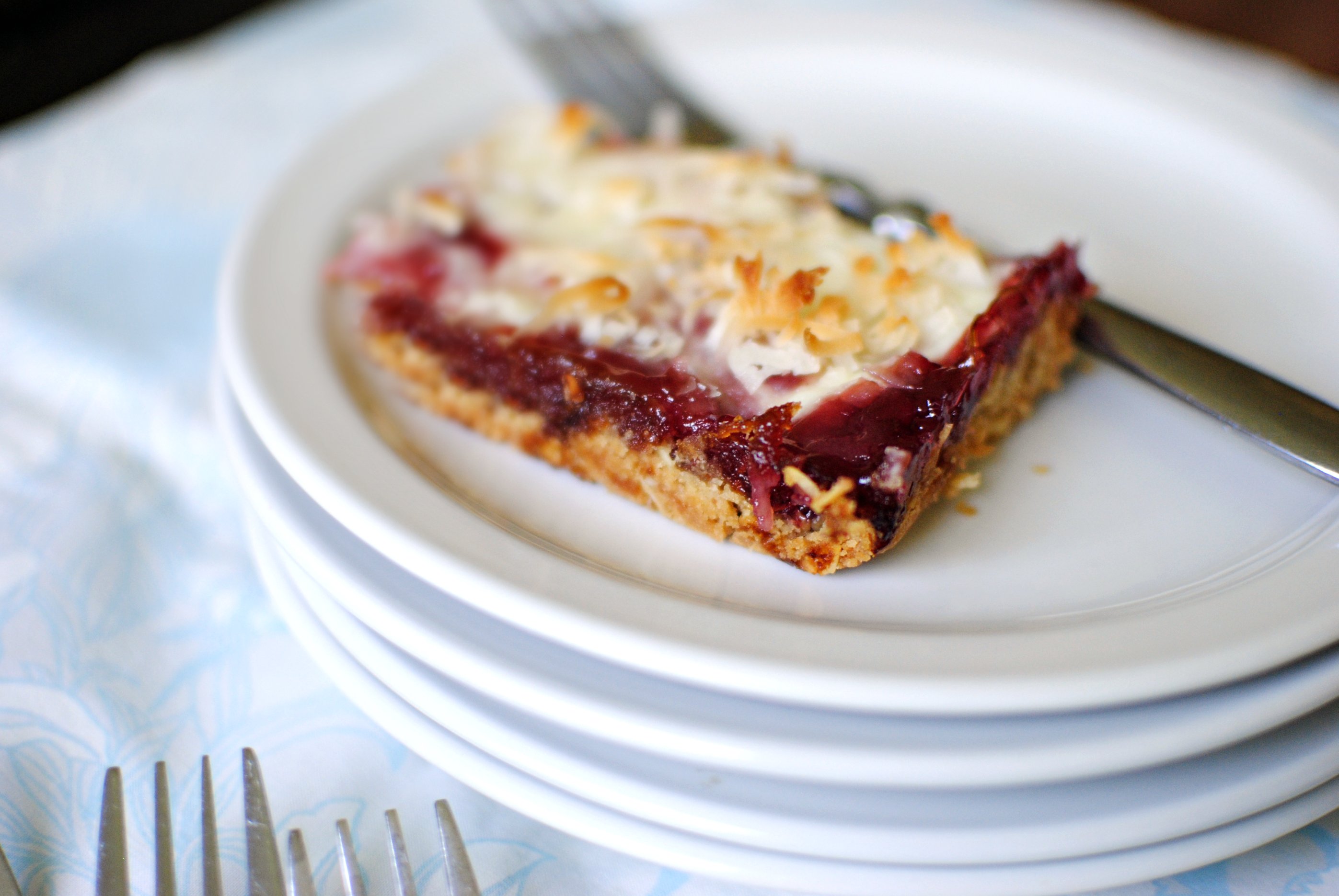 Oatmeal and Coconut Raspberry Bars - Simply Scratch