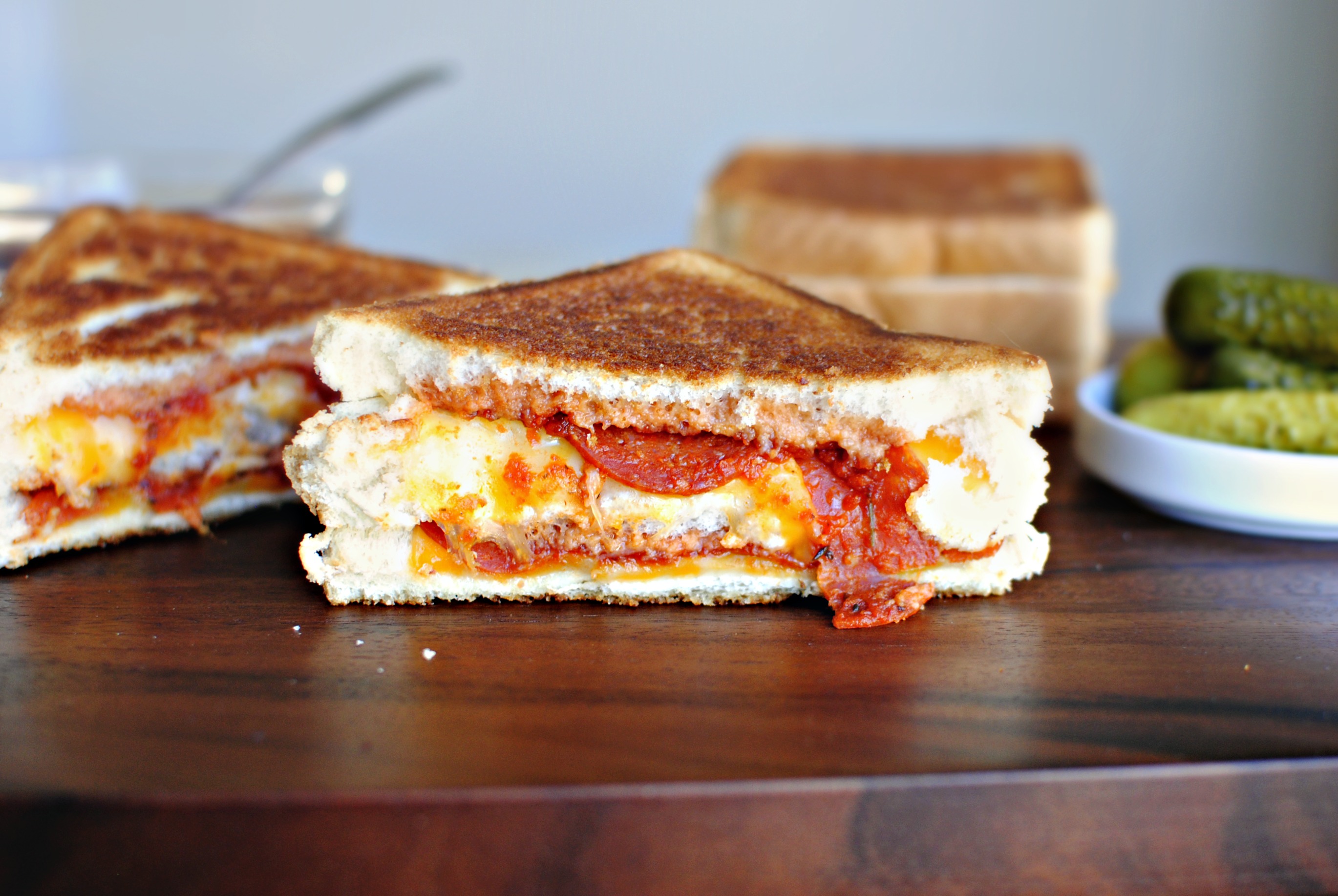 Grilled Double Decker Pizza Sandwich - Simply Scratch