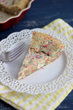 White Chocolate Confetti Cookie Pie Recipe - Simply Scratch