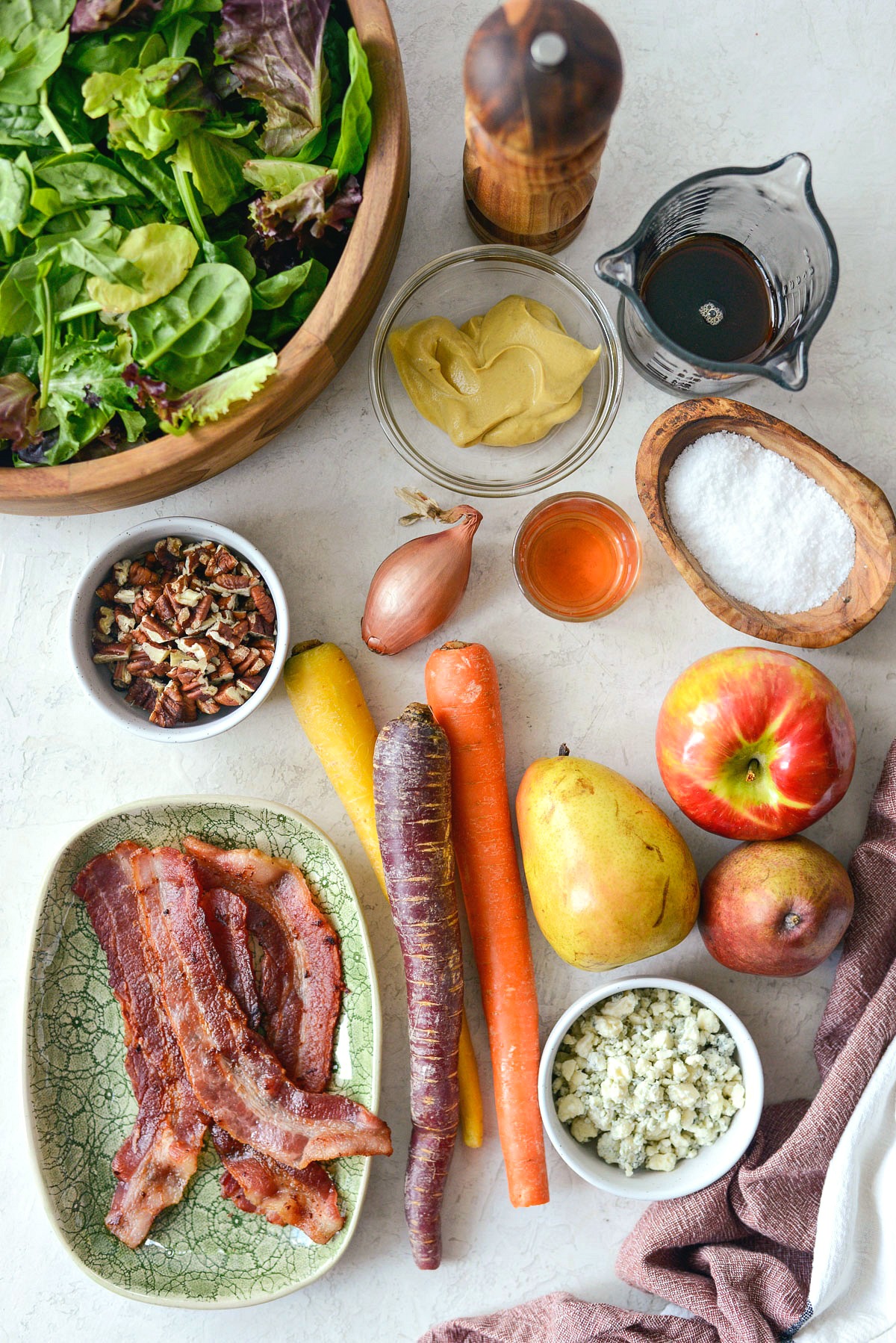 Fall Harvest Salad with Warm Maple Bacon Vinaigrette - Simply Scratch
