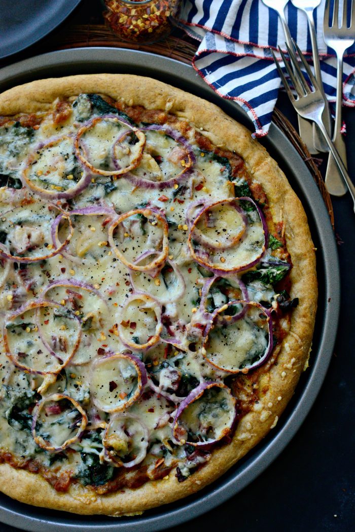 Toasted Garlic Swiss Chard Pizza - Simply Scratch