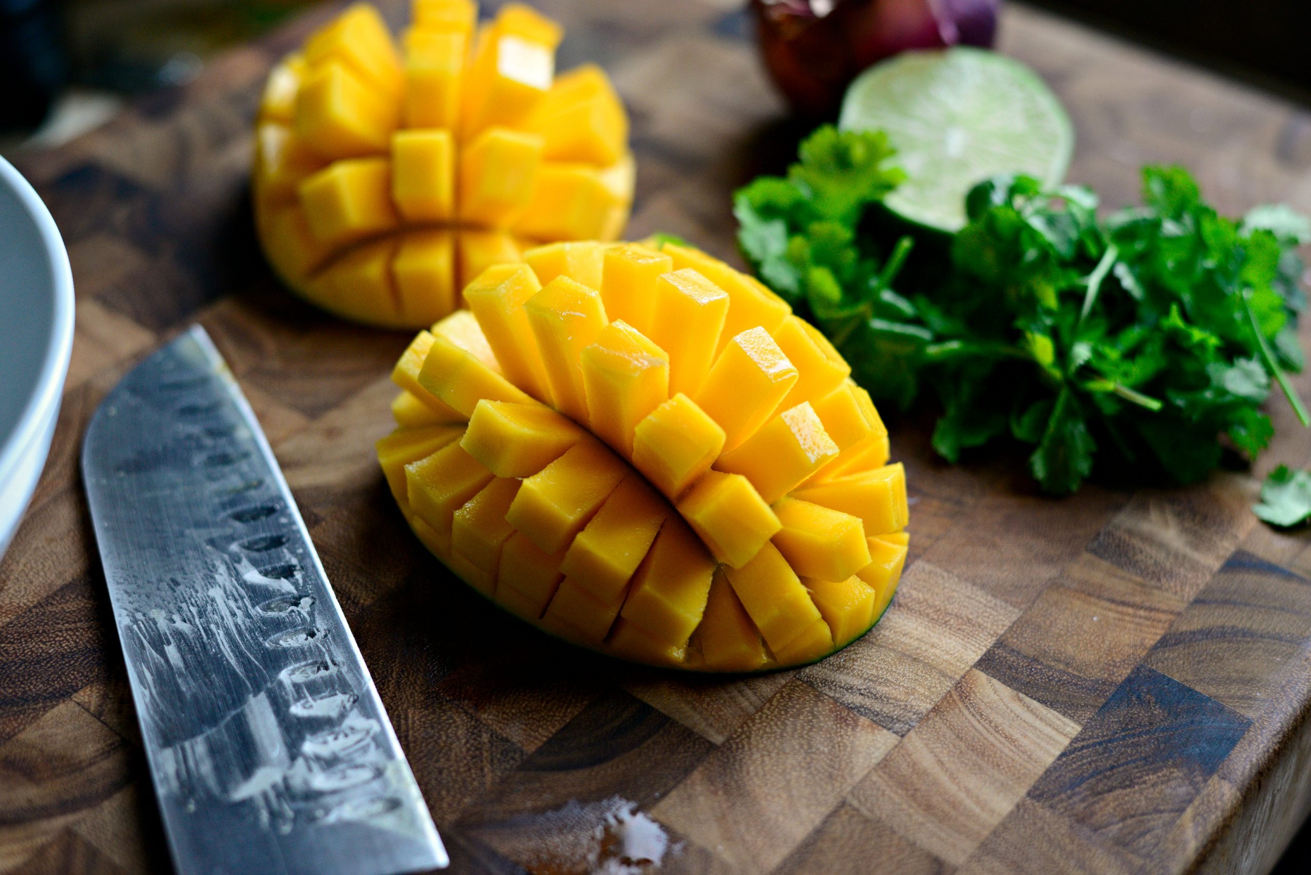 How To Dice Up A Mango - Simply Scratch