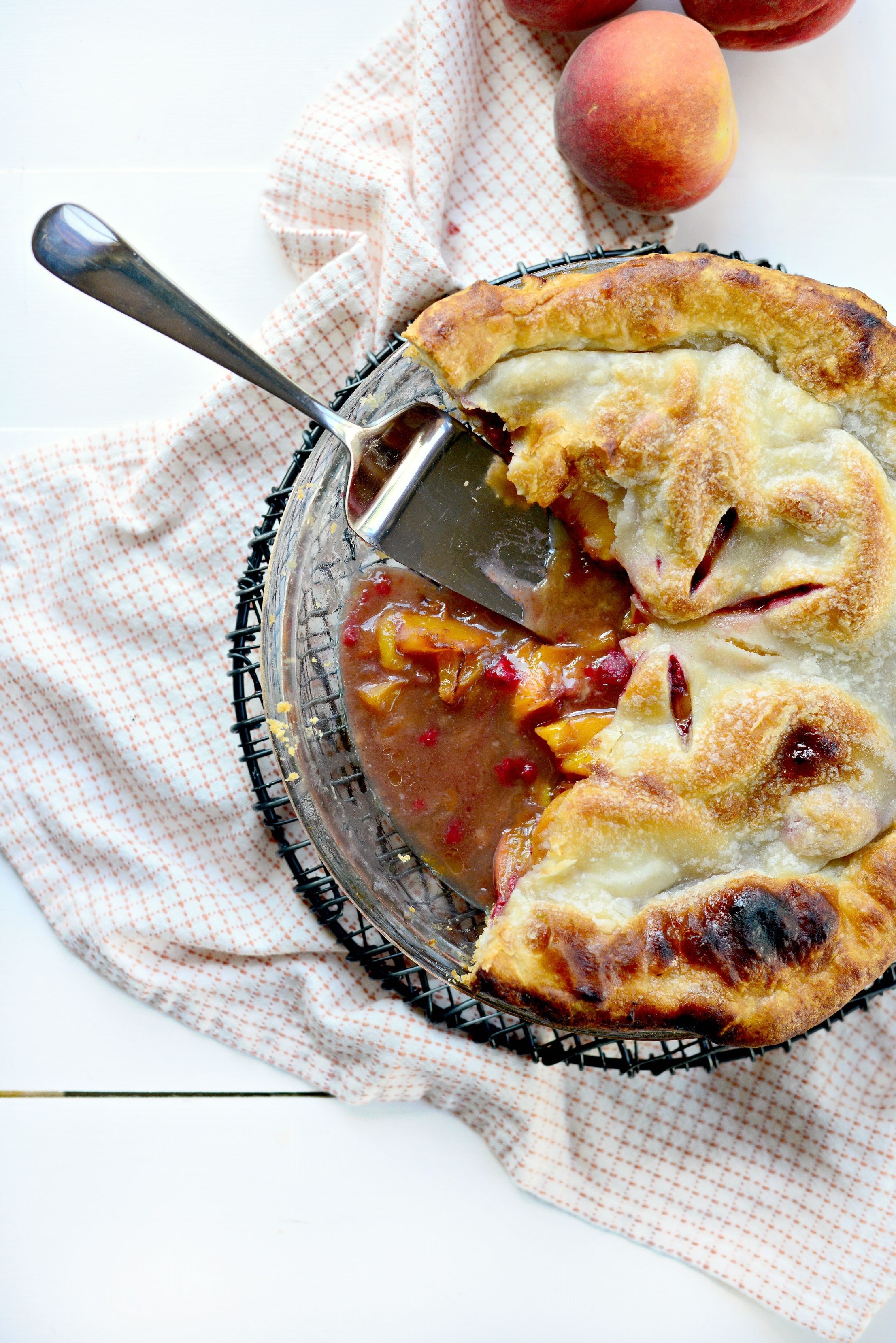 Peach Raspberry Pie - Simply Scratch