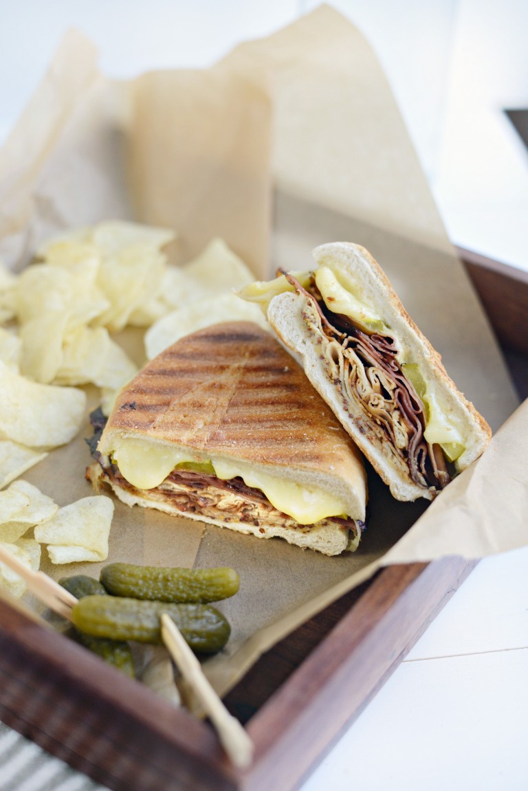 Pressed Cuban Sandwich with Roasted Garlic Aioli - Simply Scratch