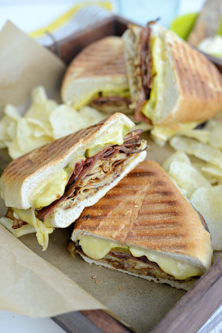 Pressed Cuban Sandwich with Roasted Garlic Aioli - Simply Scratch
