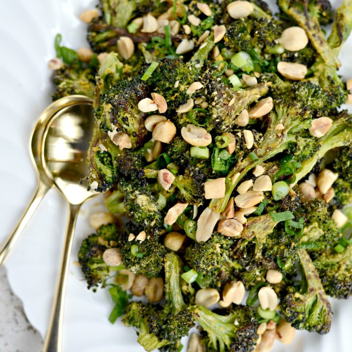 Roasted Broccoli with Peanuts - Simply Scratch