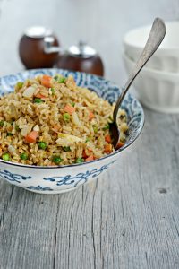 Easy Vegetable Fried Brown Rice with Egg - Simply Scratch