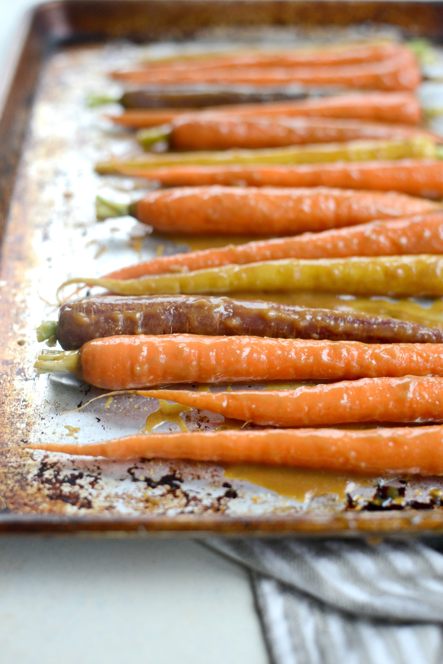 Miso Honey Glazed Whole Roasted Carrots - Simply Scratch
