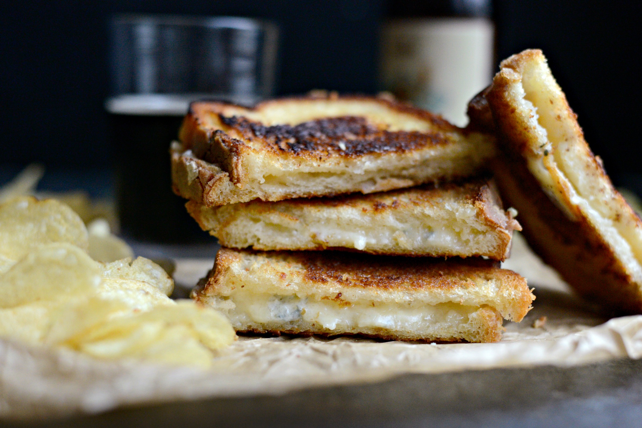 Fancy Three-Cheese Grilled Cheese Sandwich - Simply Scratch
