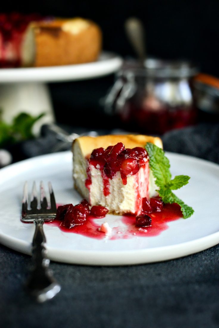 Goat Cheese Cheesecake with Tahini Shortbread Crust - Simply Scratch