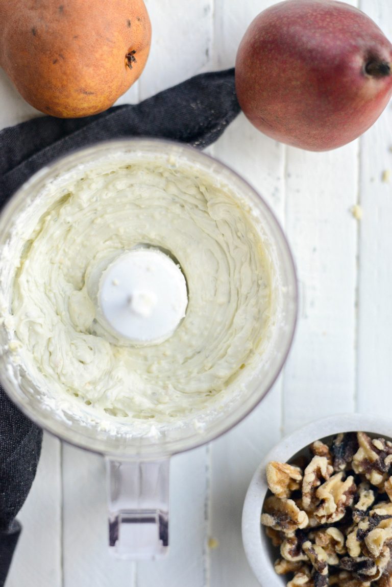 Whipped Blue Cheese Crostini with Pears and Honey - Simply Scratch