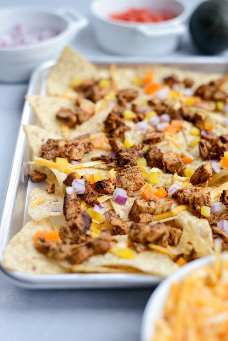 Mexicali Chicken Sheet Pan Nachos - Simply Scratch
