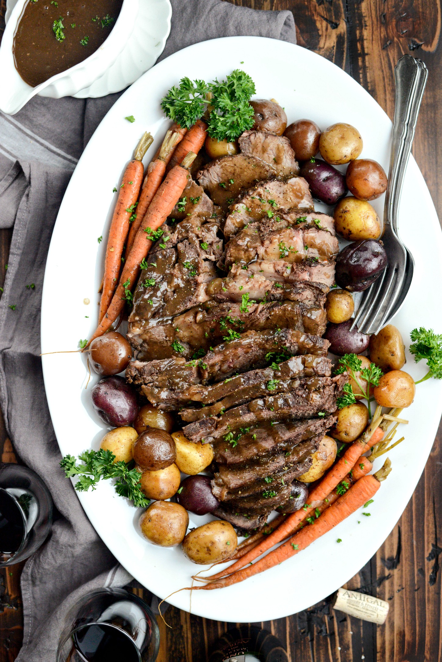 Slow Cooker Balsamic Dijon Pot Roast (Freezer Meal Kit) - Simply Scratch