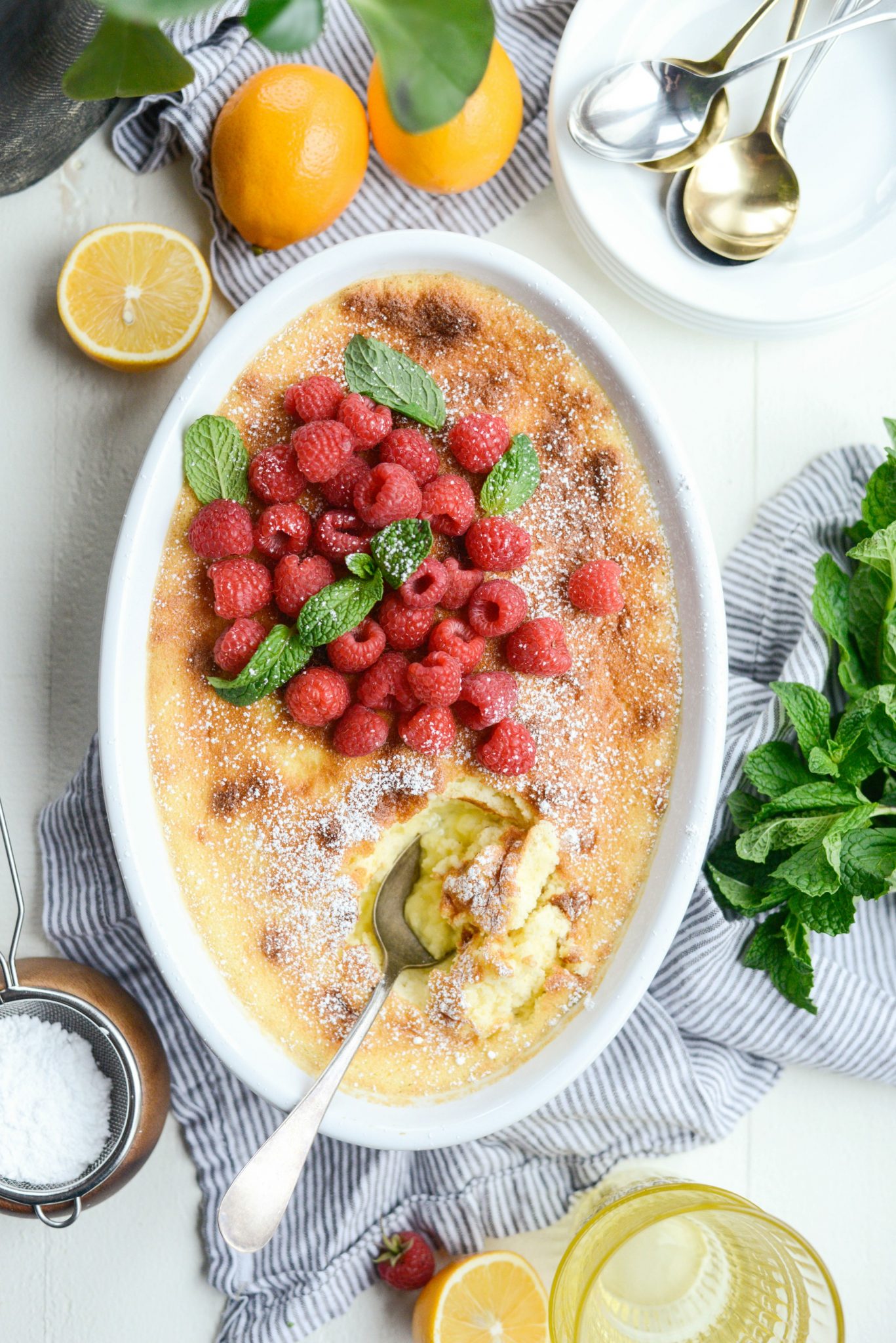 Meyer Lemon Pudding Cake - Simply Scratch