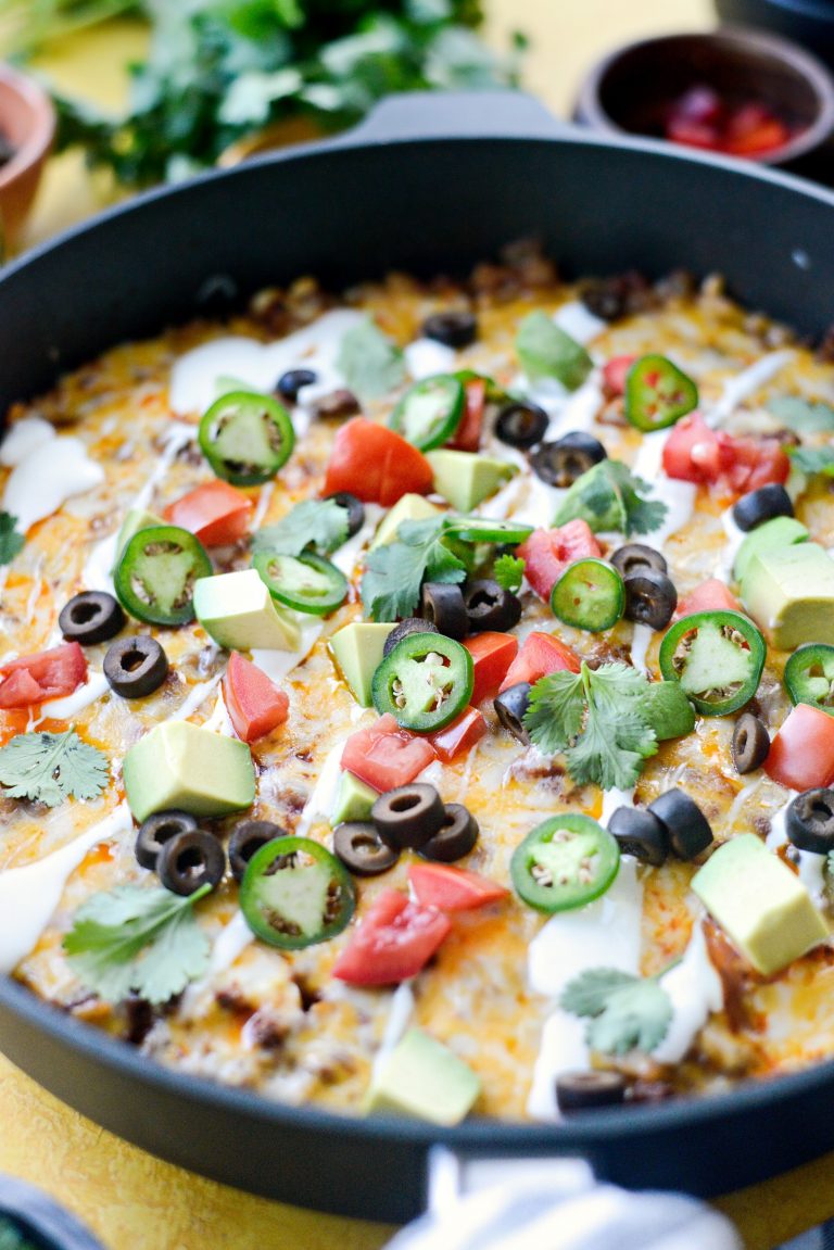 Cheesy Mexican Beef and Rice Skillet - Simply Scratch