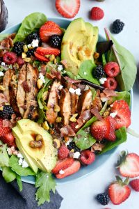 Berry Spring Salad with Fresh Raspberry Balsamic Vinaigrette - Simply ...