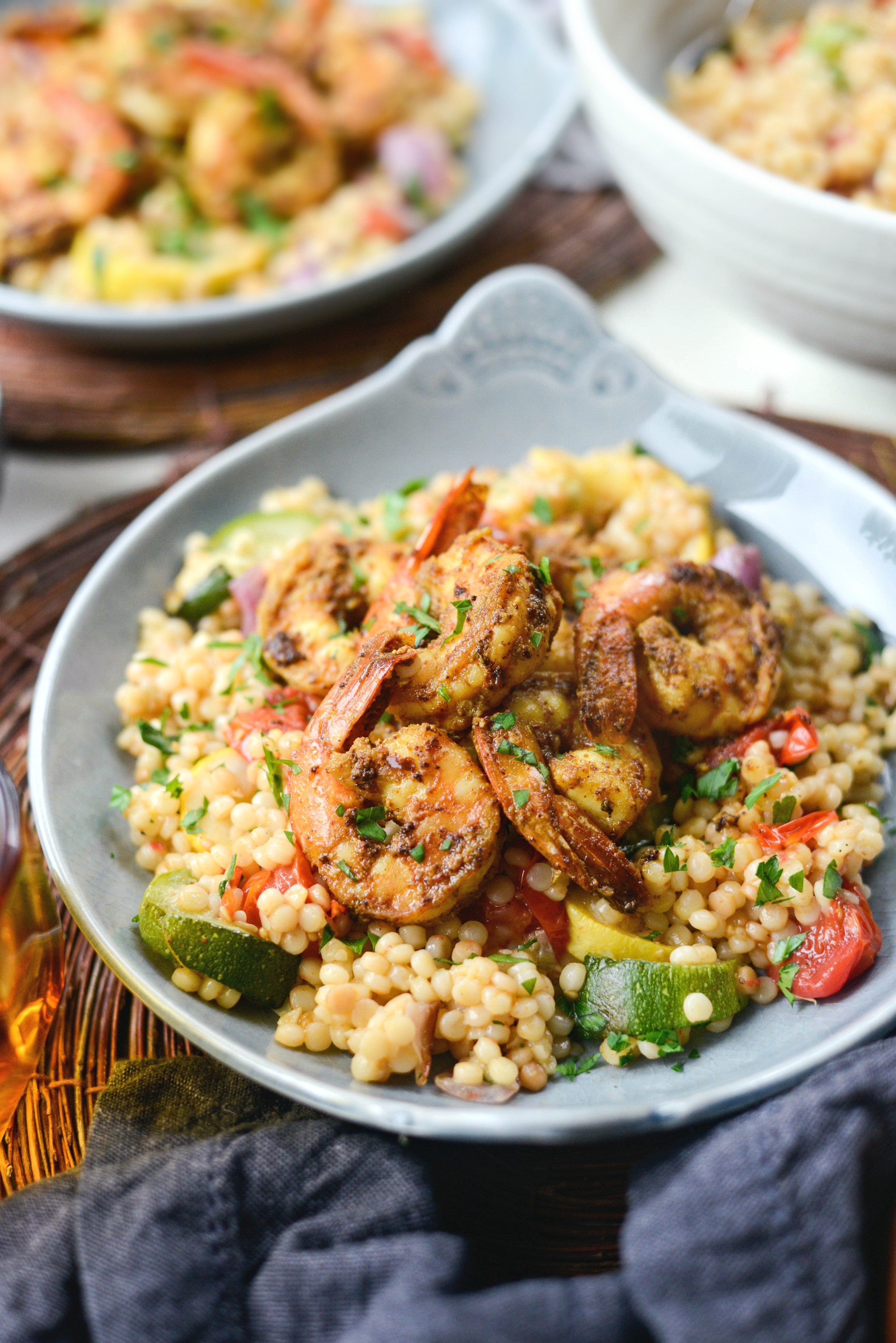 North African Shrimp with Summer Vegetable Couscous - Simply Scratch
