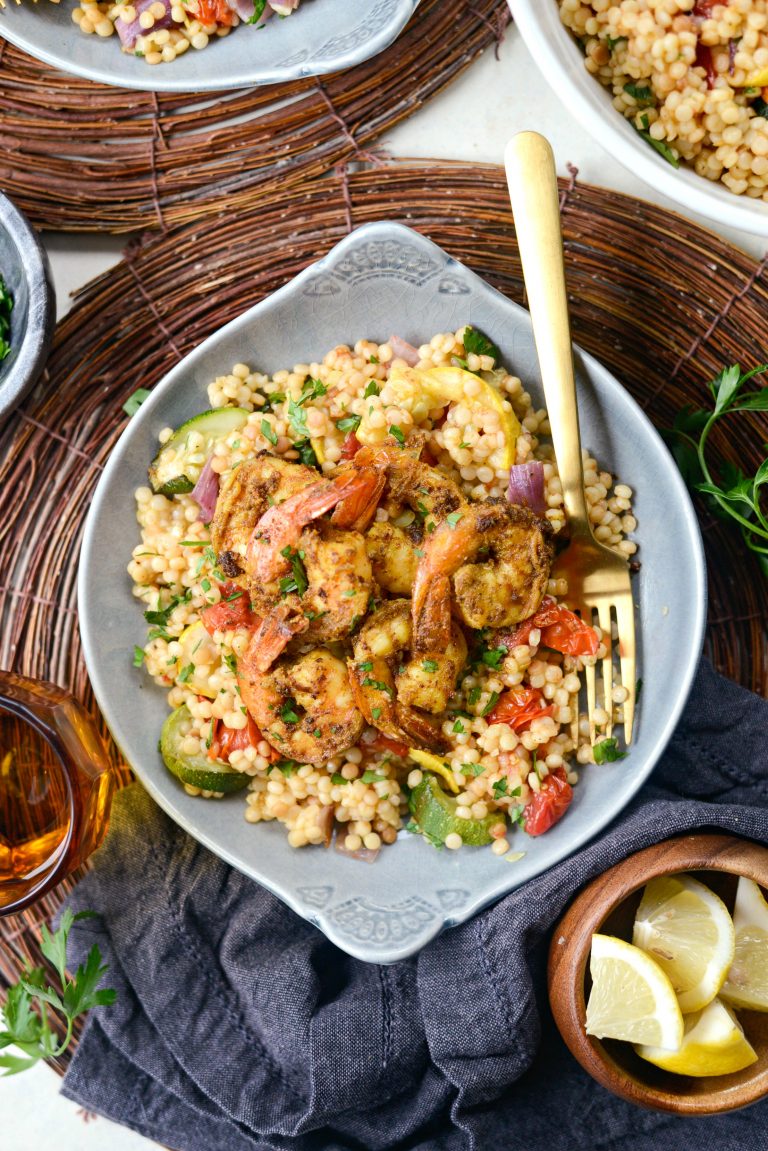 North African Shrimp with Summer Vegetable Couscous - Simply Scratch