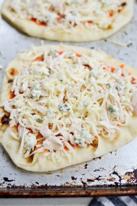 Buffalo Chicken Flatbread Pizzas - Simply Scratch