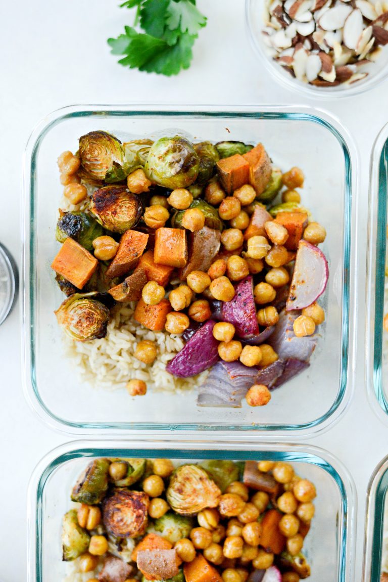 Roasted Fall Veggie Rice Bowls (Meal Prep!) - Simply Scratch