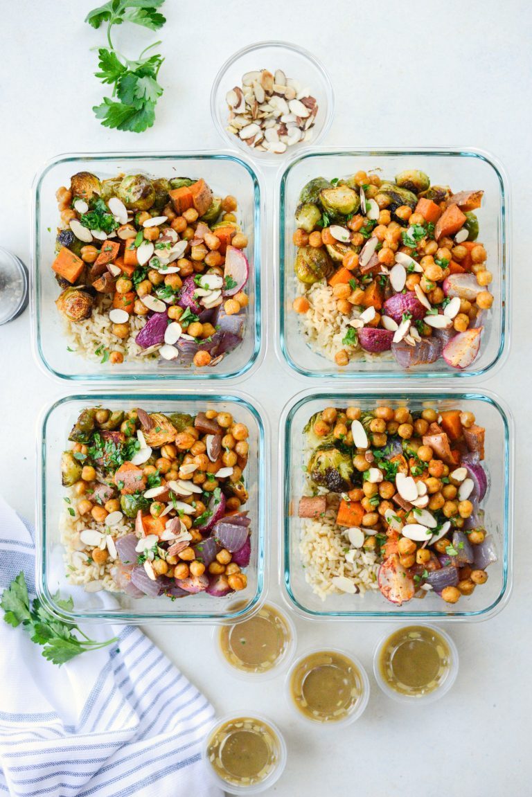 Roasted Fall Veggie Rice Bowls (Meal Prep!) - Simply Scratch
