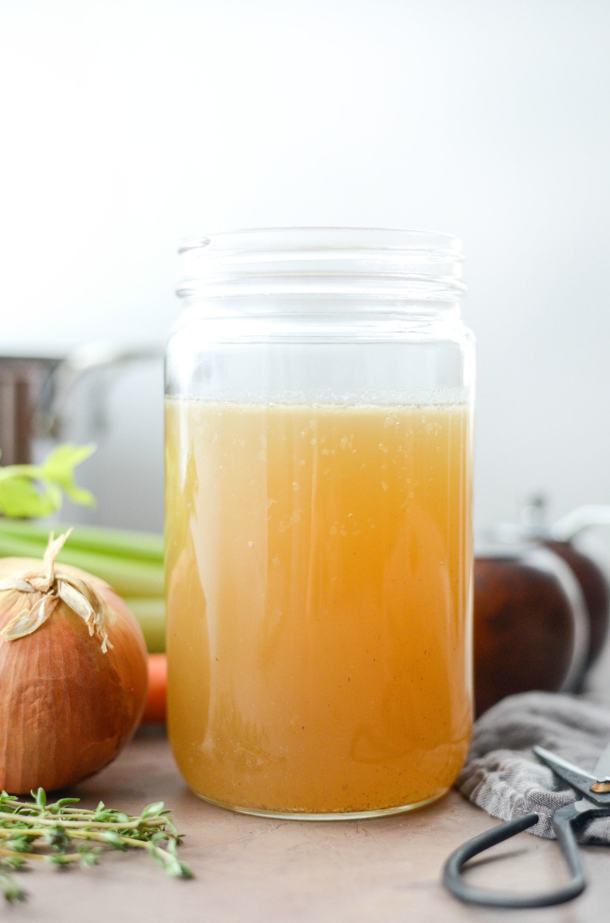 Slow Cooker Homemade Turkey Stock - Simply Scratch