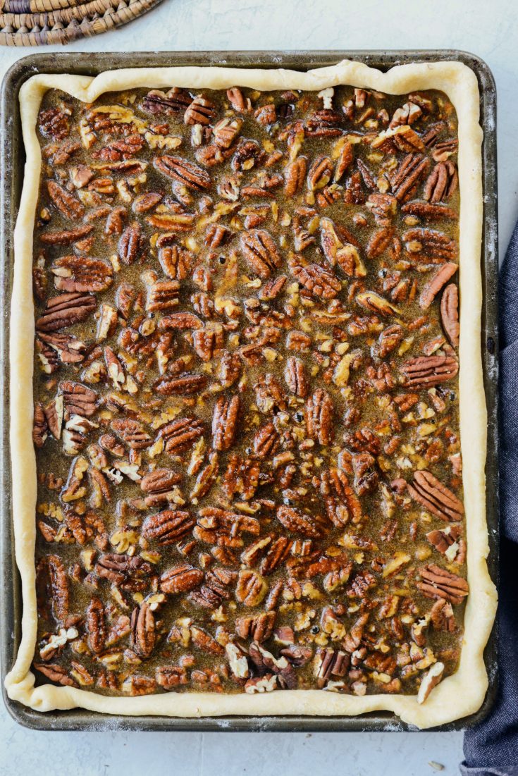 Gingerbread Pecan Slab Pie - Simply Scratch