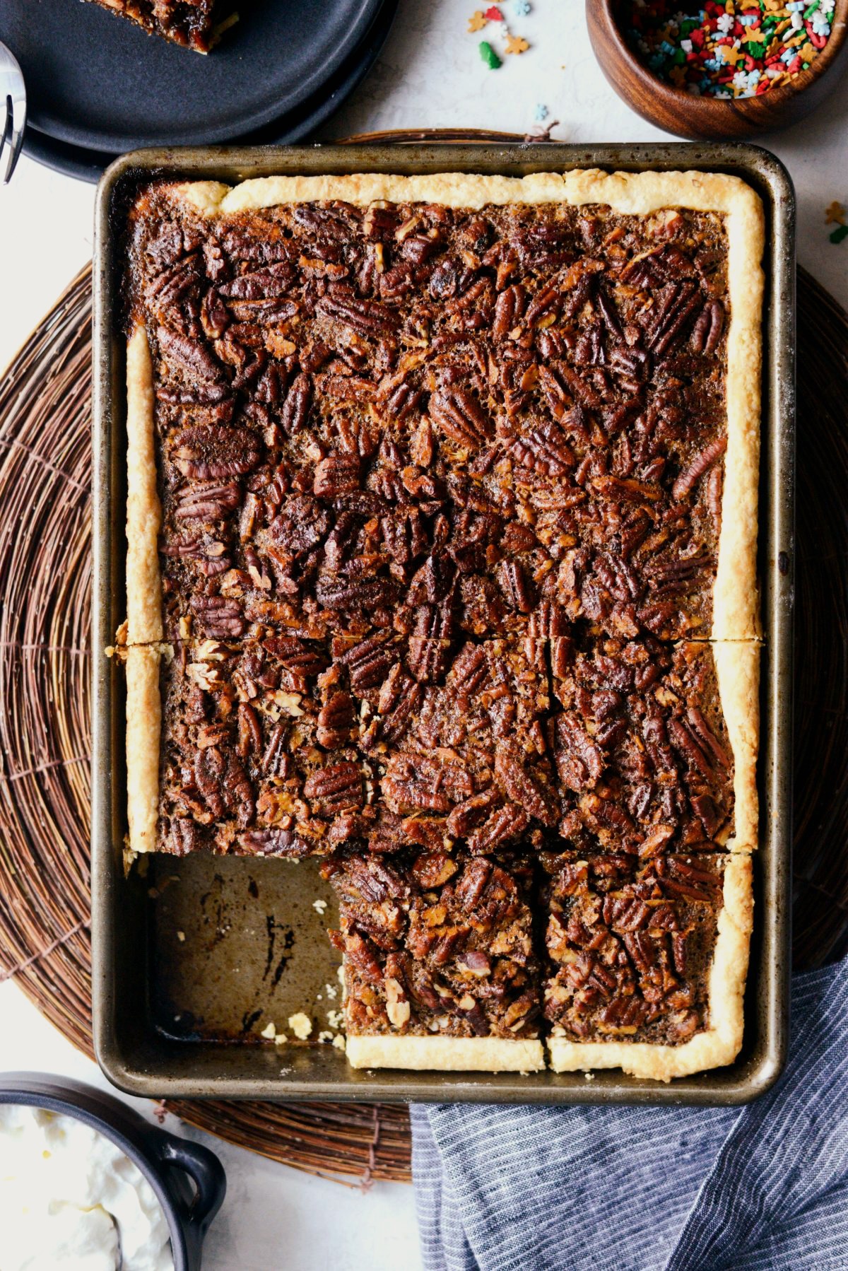 Gingerbread Pecan Slab Pie - Simply Scratch