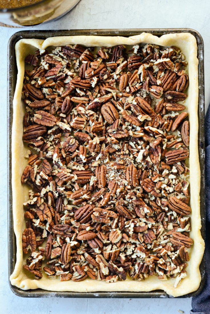 Gingerbread Pecan Slab Pie - Simply Scratch