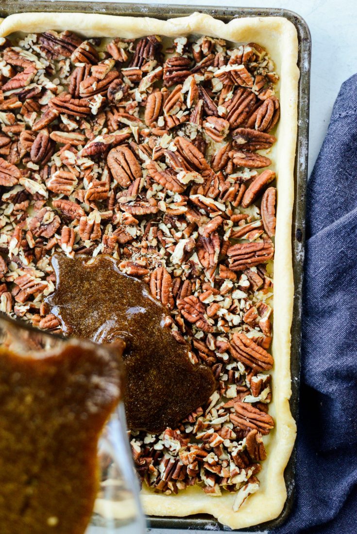 Gingerbread Pecan Slab Pie - Simply Scratch