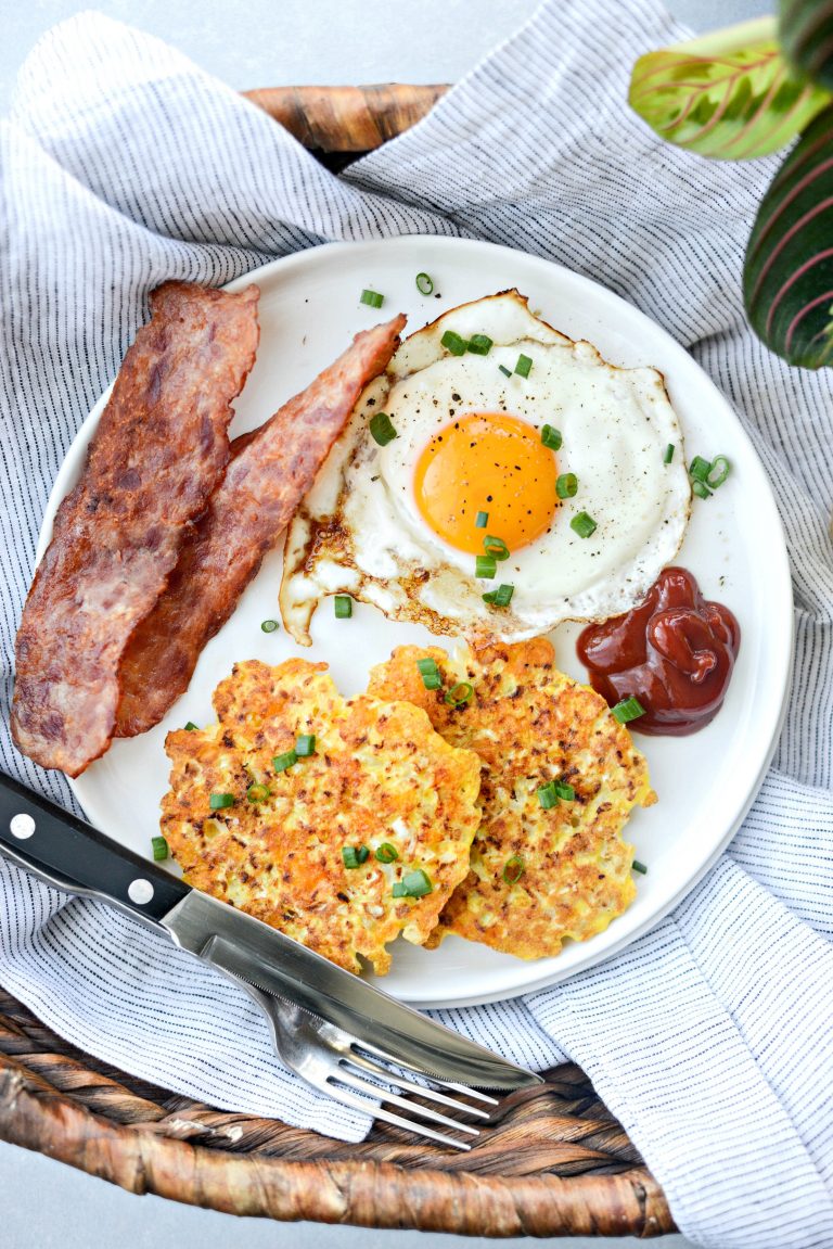 Cauliflower Breakfast Hash Browns - Simply Scratch
