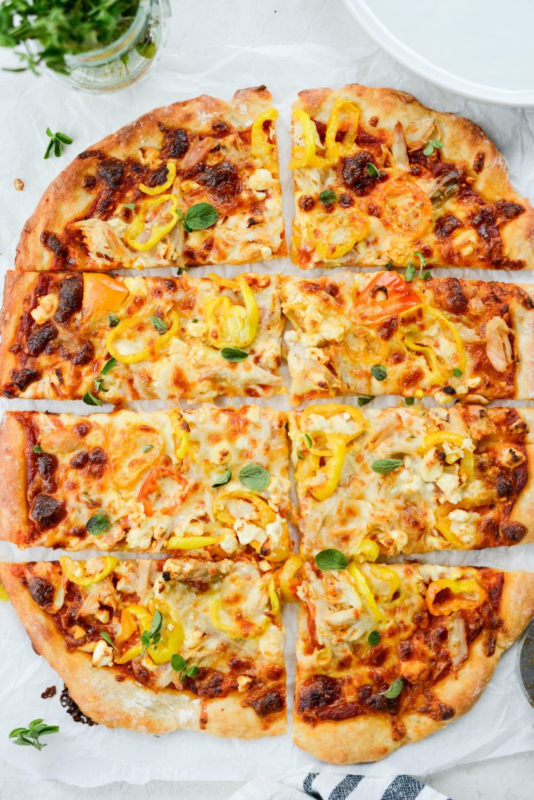 Spicy Chicken Feta Pizza - Simply Scratch