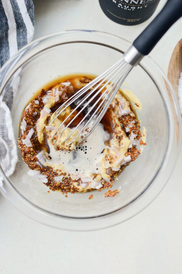 Corned Beef and Cabbage Stromboli with Guinness Mustard - Simply Scratch