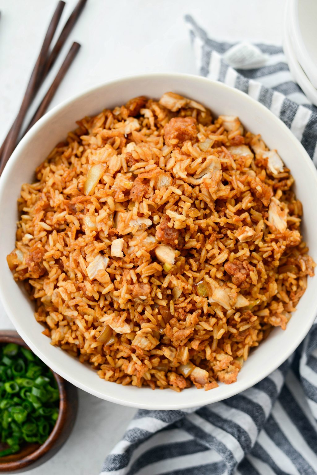 Crispy Fried Chicken Fried Rice - Simply Scratch