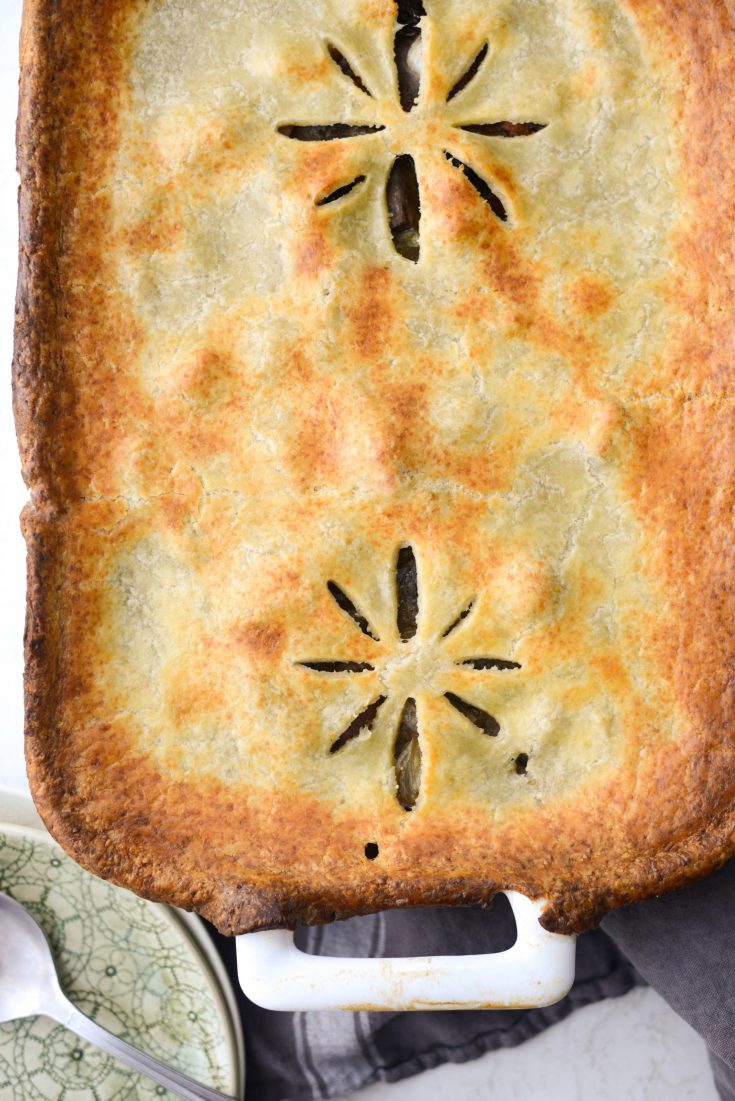 Guinness Beef Pot Pie with Irish Cheddar Crust - Simply Scratch