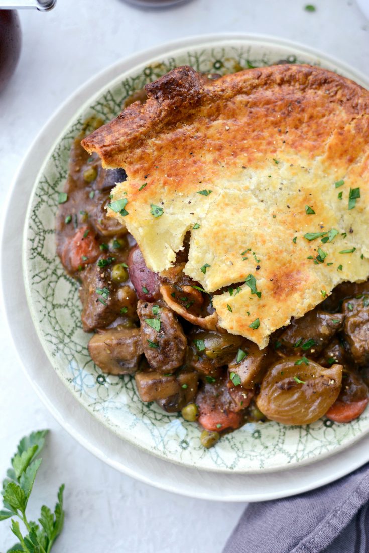 Guinness Beef Pot Pie with Irish Cheddar Crust - Simply Scratch