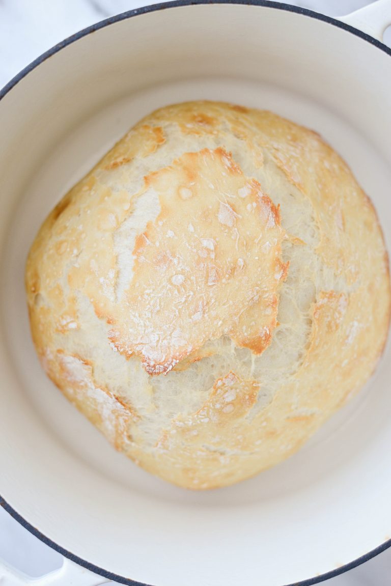 No-Knead Rustic Bread Loaf - Simply Scratch