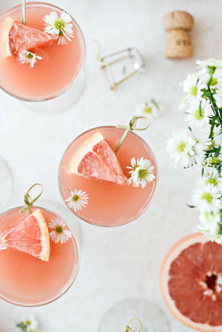 Grapefruit Rosé Mimosas - Simply Scratch