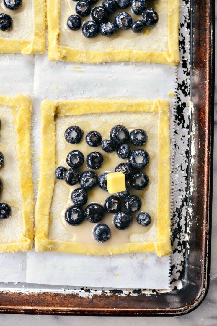 Blueberry Lavender Pastry Pies - Simply Scratch