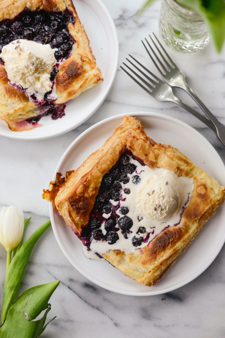Blueberry Lavender Pastry Pies - Simply Scratch