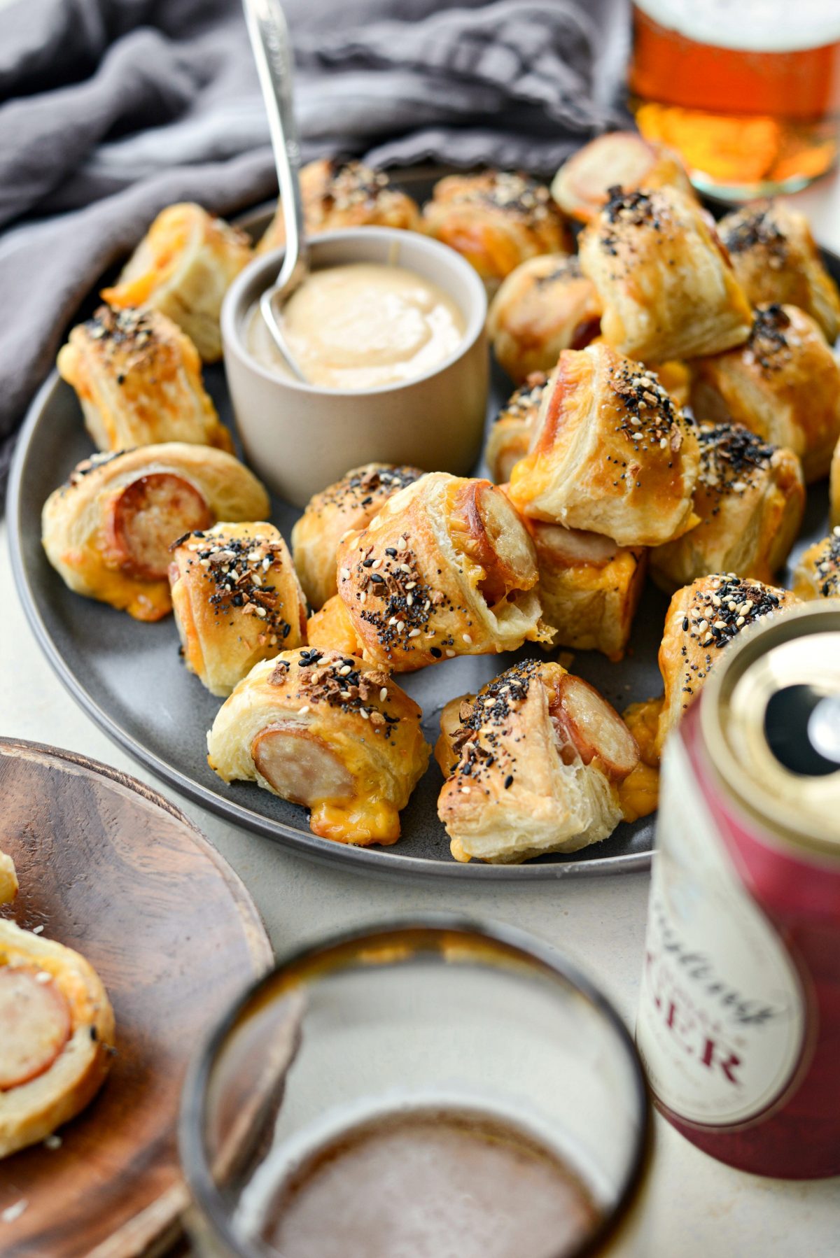 Pigs in a Blanket with Jalapeño Mustard Dip - Simply Scratch