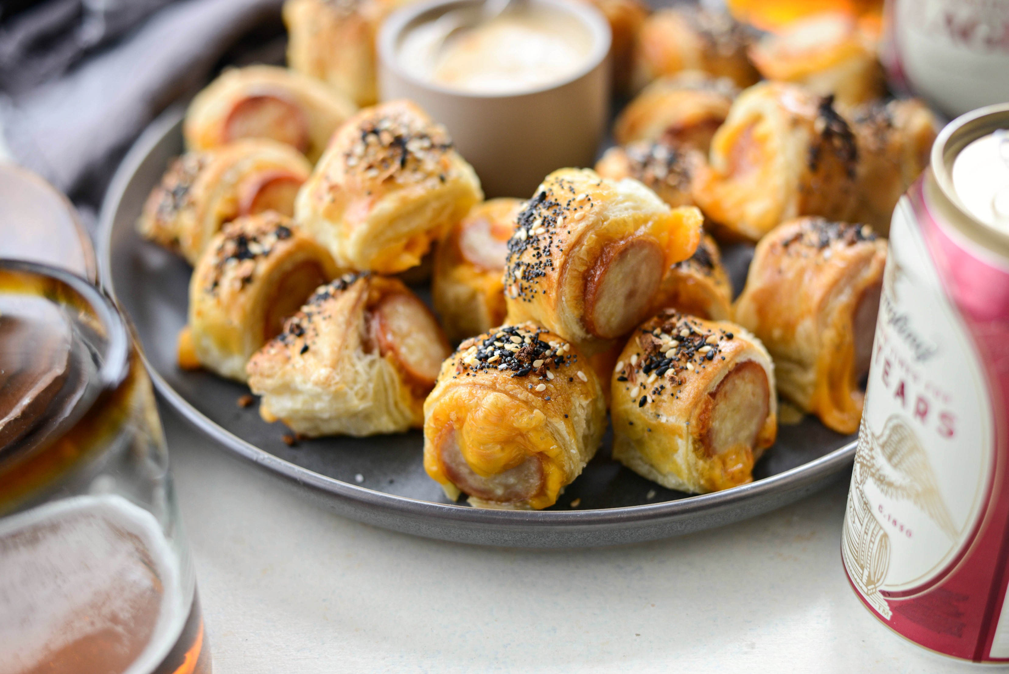 Pigs in a Blanket with Jalapeño Mustard Dip - Simply Scratch