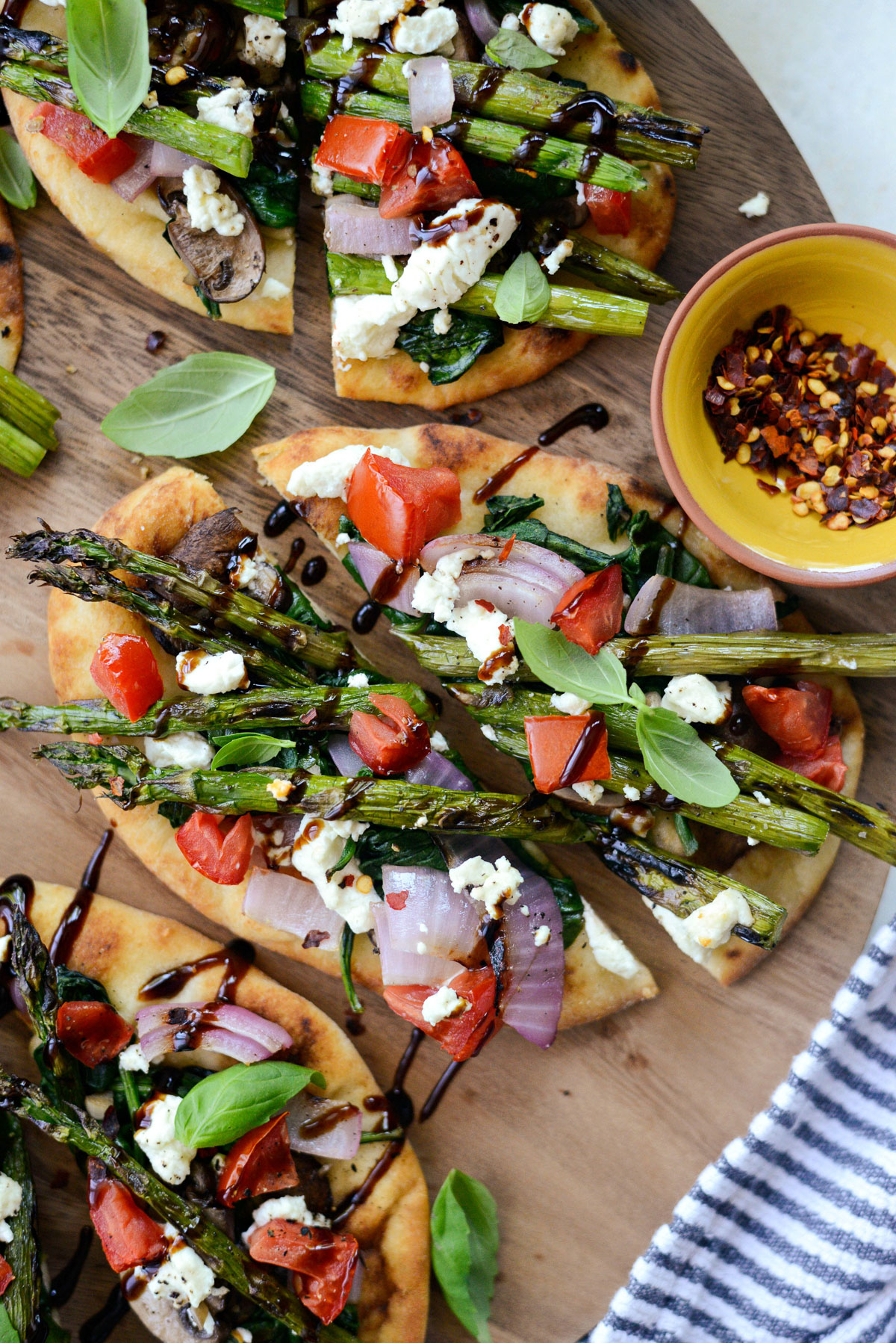 Vegetable and Goat Cheese Flatbread - Simply Scratch