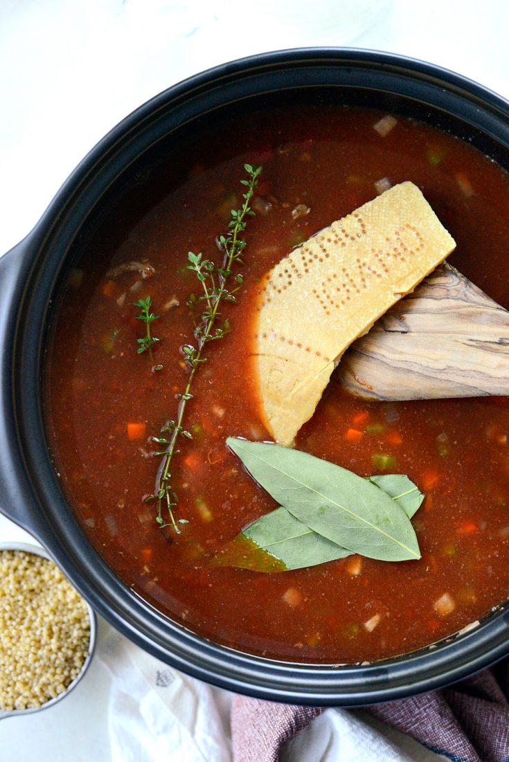 Beef Tomato Ancini de Pepe Soup - Simply Scratch