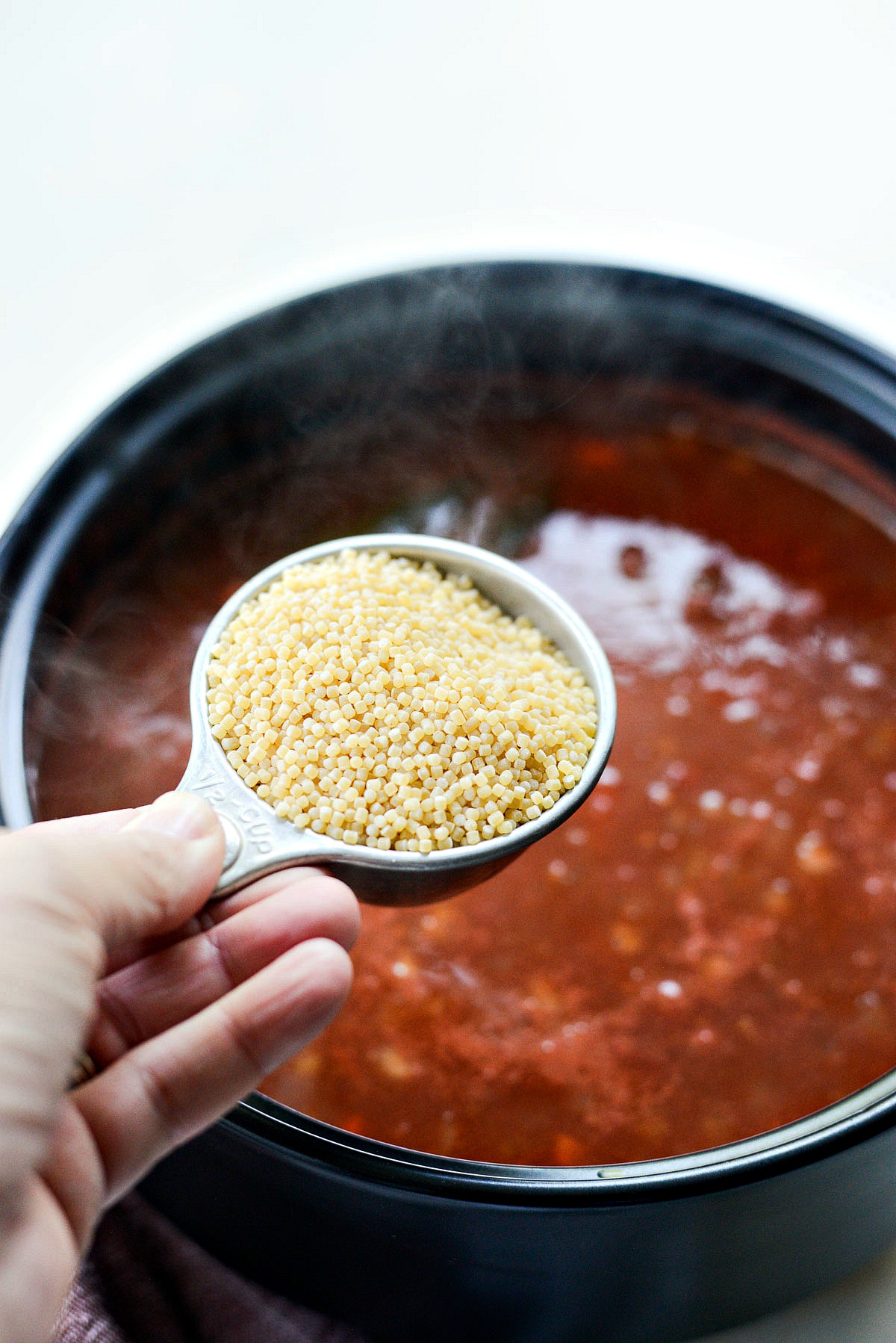 Beef Tomato Ancini de Pepe Soup - Simply Scratch