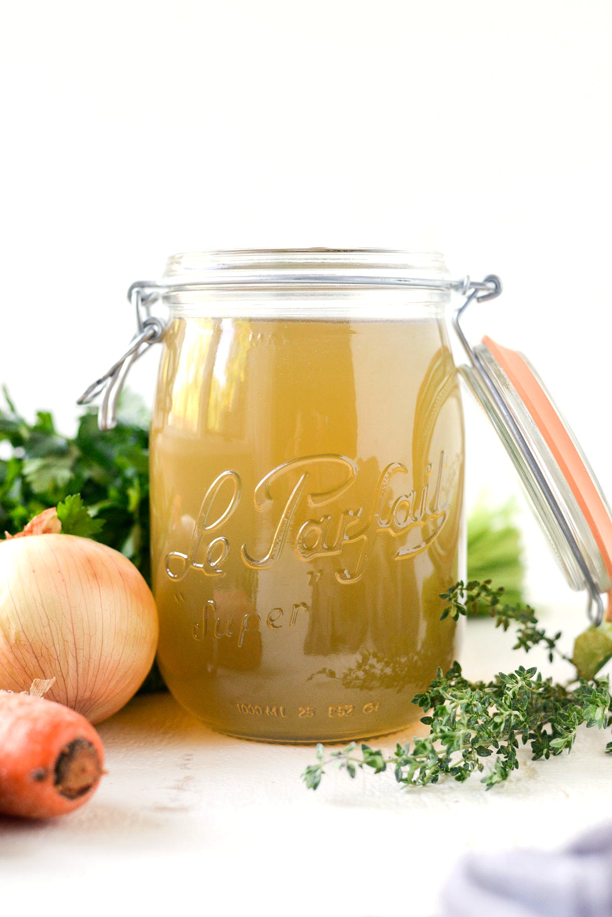 Slow Cooker Chicken Stock - Simply Scratch