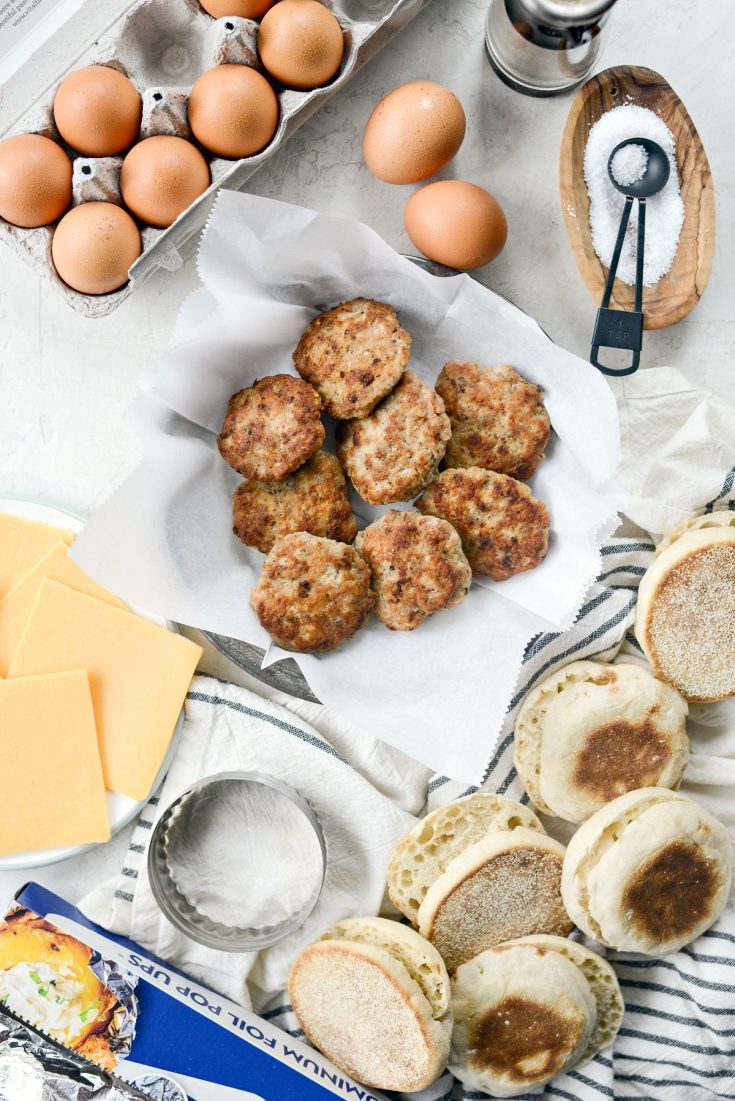 Sausage Egg and Cheese Breakfast Sandwiches - Simply Scratch