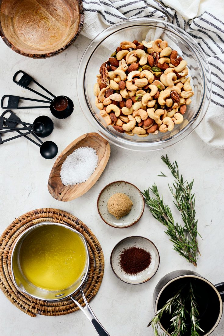 Sweet and Smoky Bar Nuts - Simply Scratch