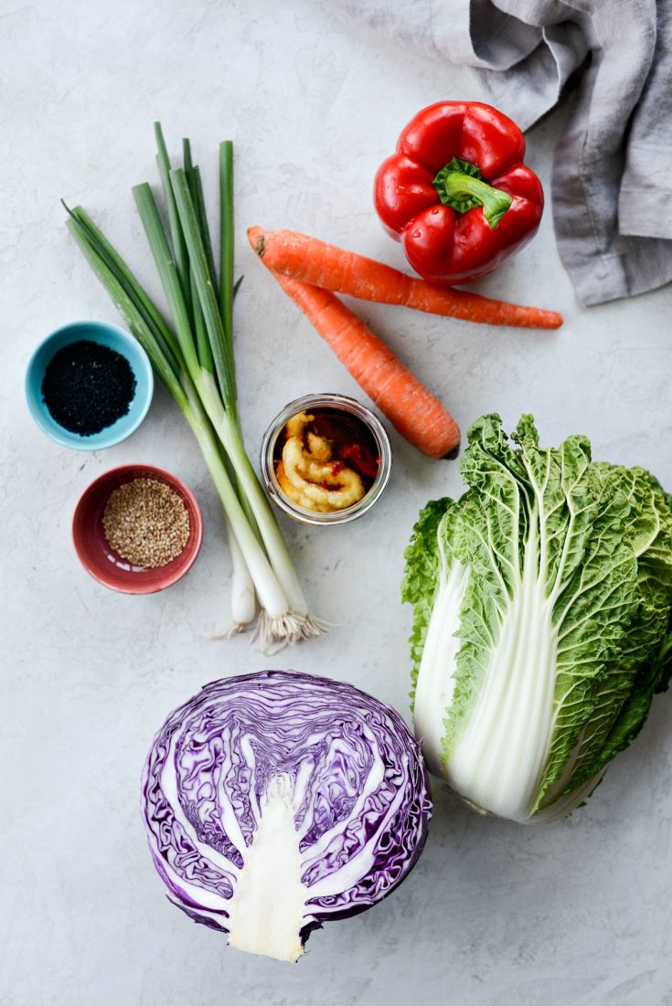 Spicy Korean Vegetable Slaw - Simply Scratch