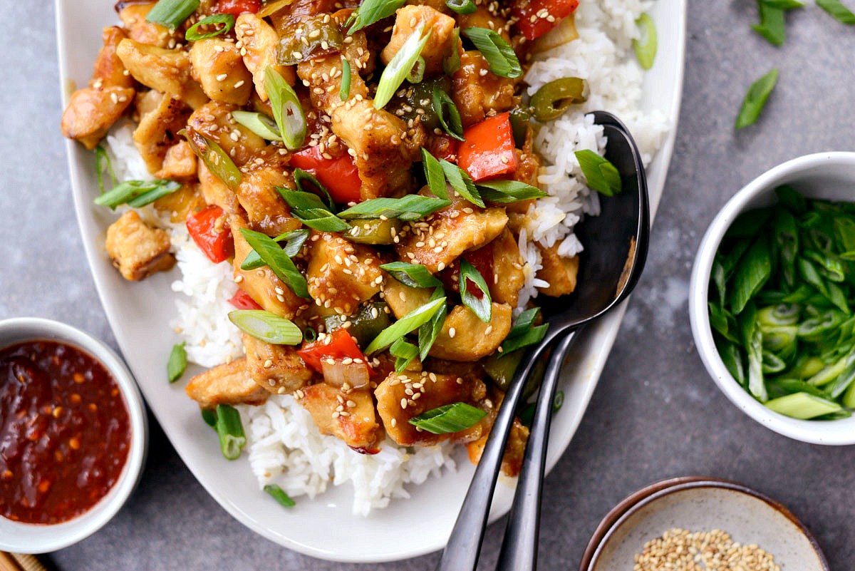 Lighter Sesame Chicken - Simply Scratch
